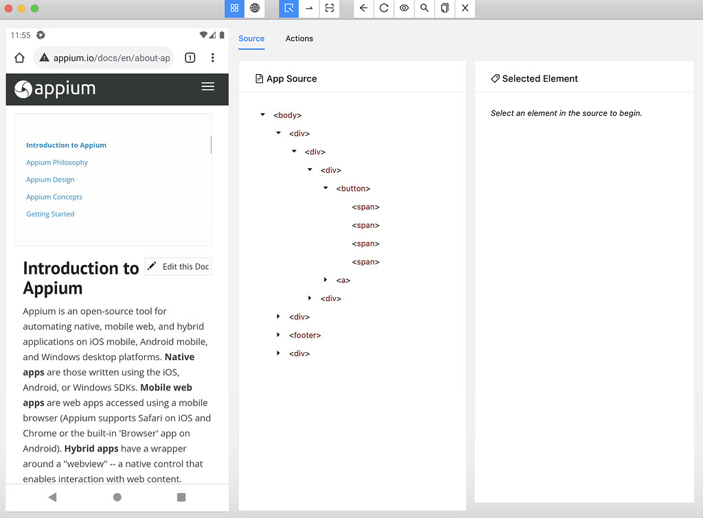 Issue with the Appium Inspector - Issues/Bugs - Appium Discuss