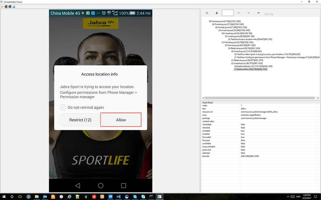 I seems not able to make the button 'Allow' tapped - Support - Appium Discuss
