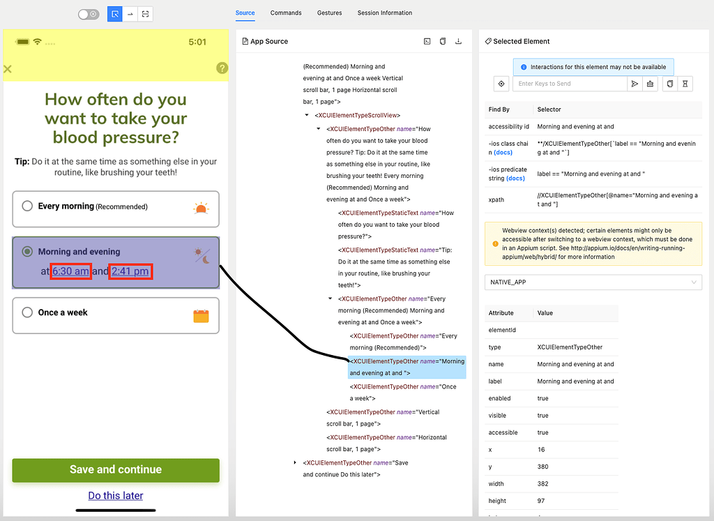 Element Not Recognized How To Interact With Such Element On Ios React Native App Appium