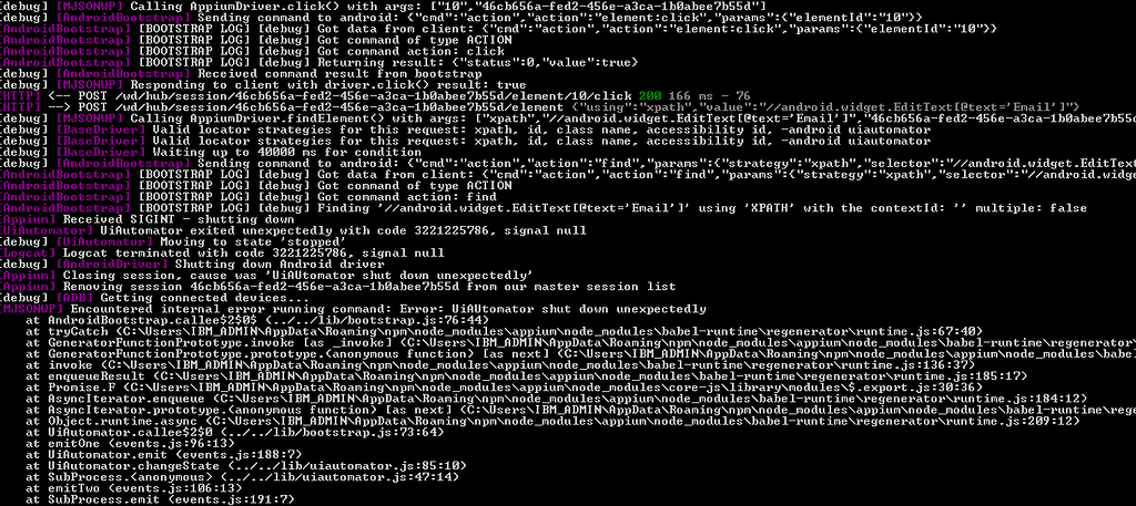 Appium serverr issues - Issues/Bugs - Appium Discuss