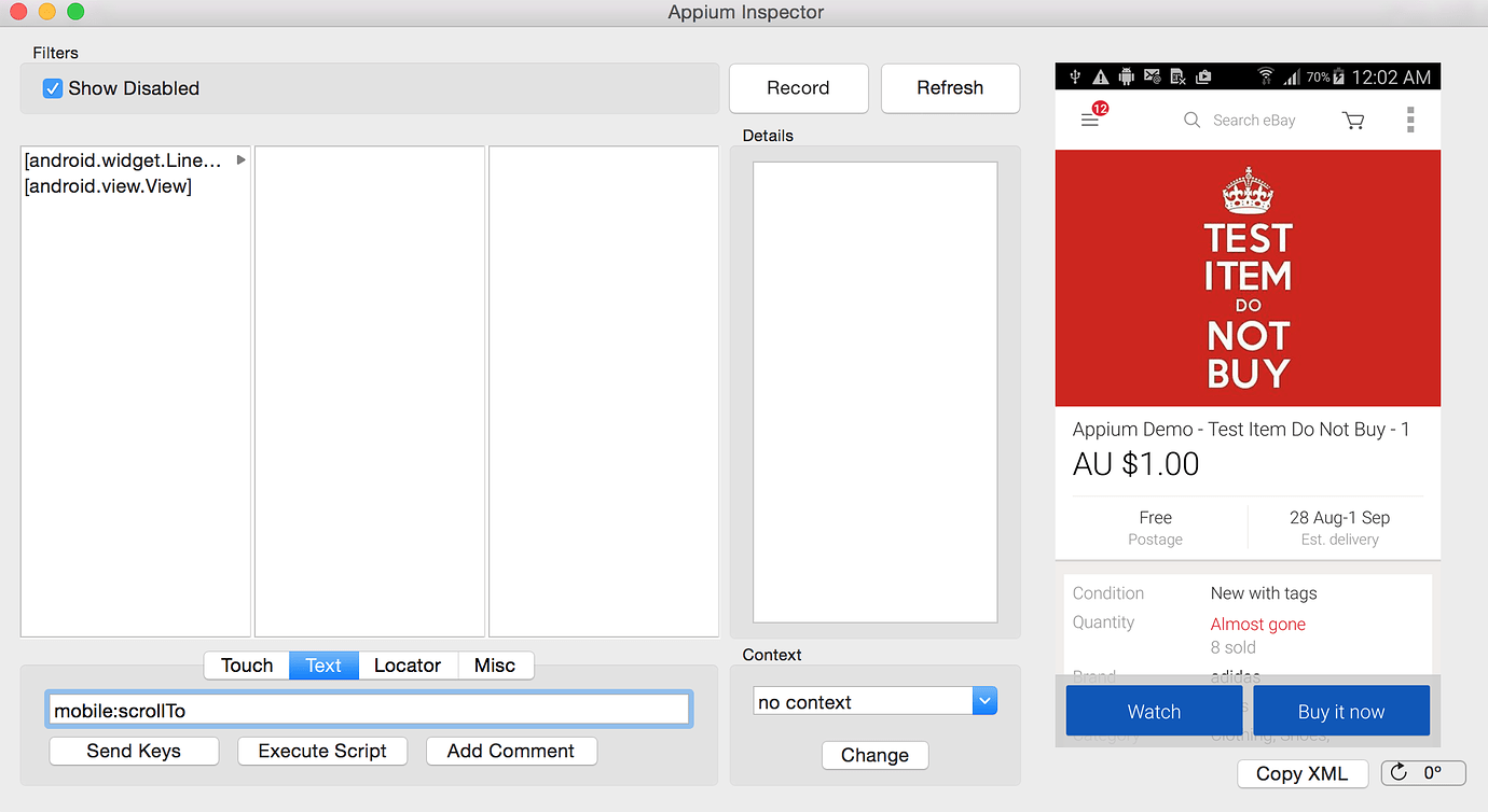 how-to-pass-arguments-while-executing-script-from-appium-inspector