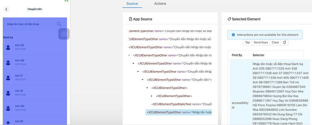 Couldn't detect the location of an element in a group - Support - Appium Discuss