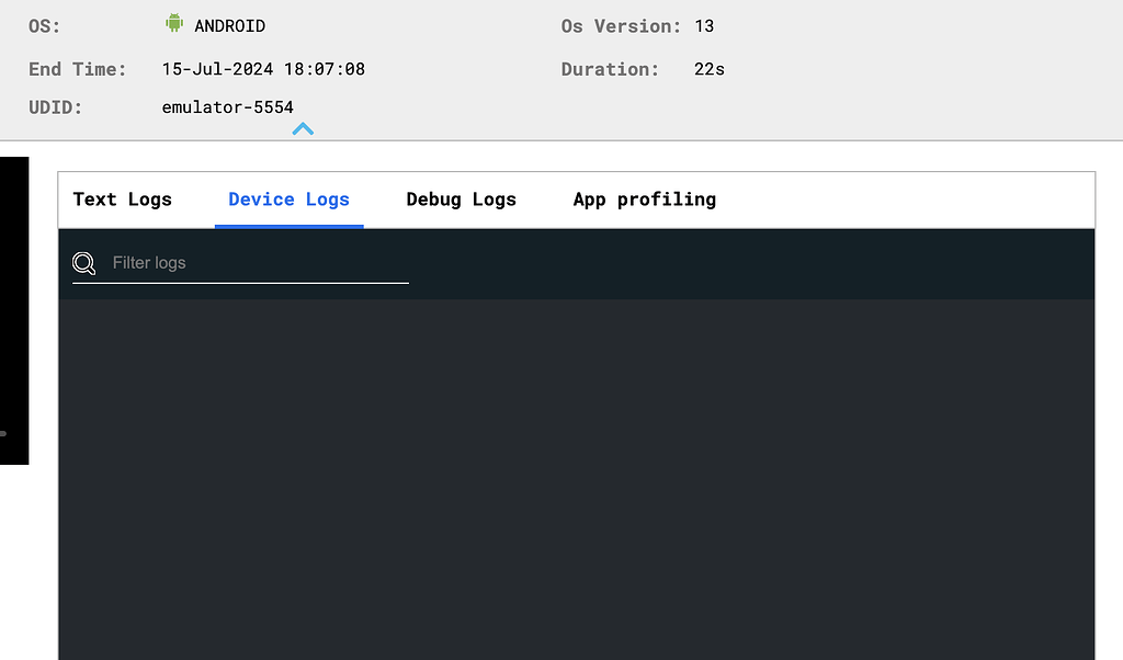 No Getting Device Logs And Debug Logs While Using Appium Dashboard Plugin Support Appium Discuss