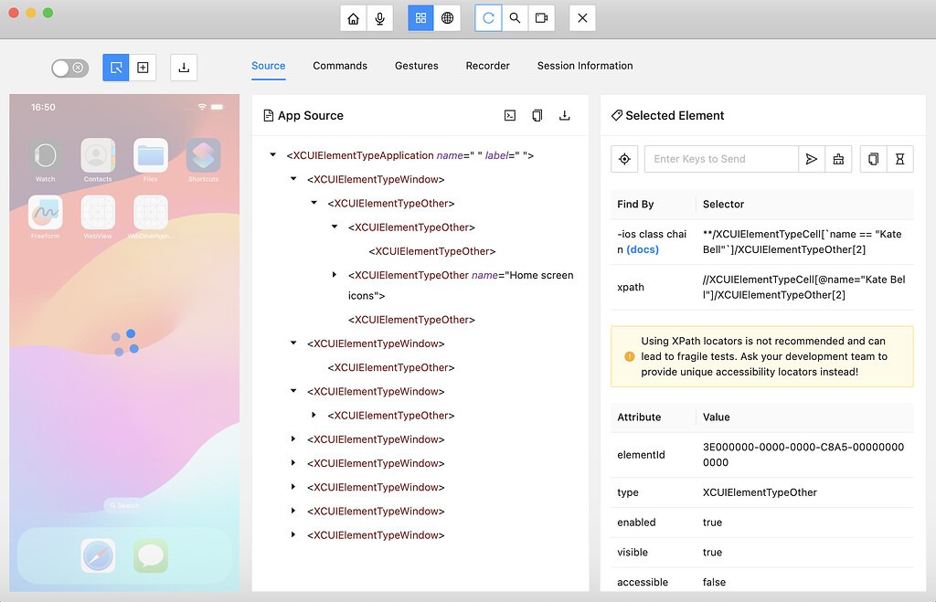 I can't get Appium Inspector Working with iOS 17 WebView - Issues/Bugs - Appium Discuss