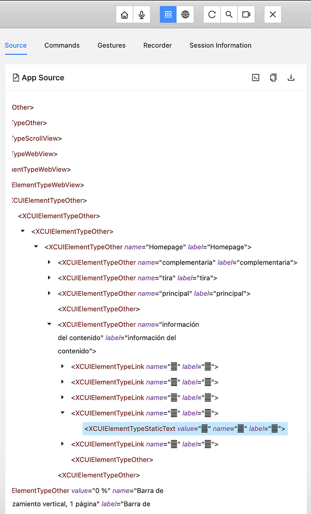 Native app - unable to read the name value of XCUITypeElementLink elements - Support - Appium ...