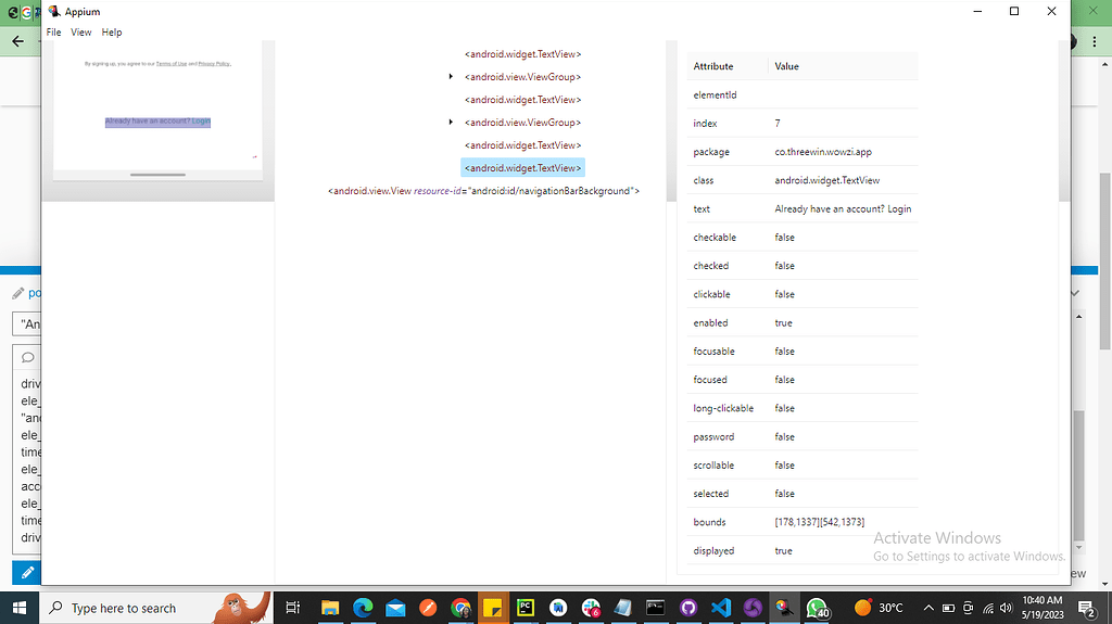 "An element Locator could not be found using search parameters" - Issues/Bugs - Appium Discuss