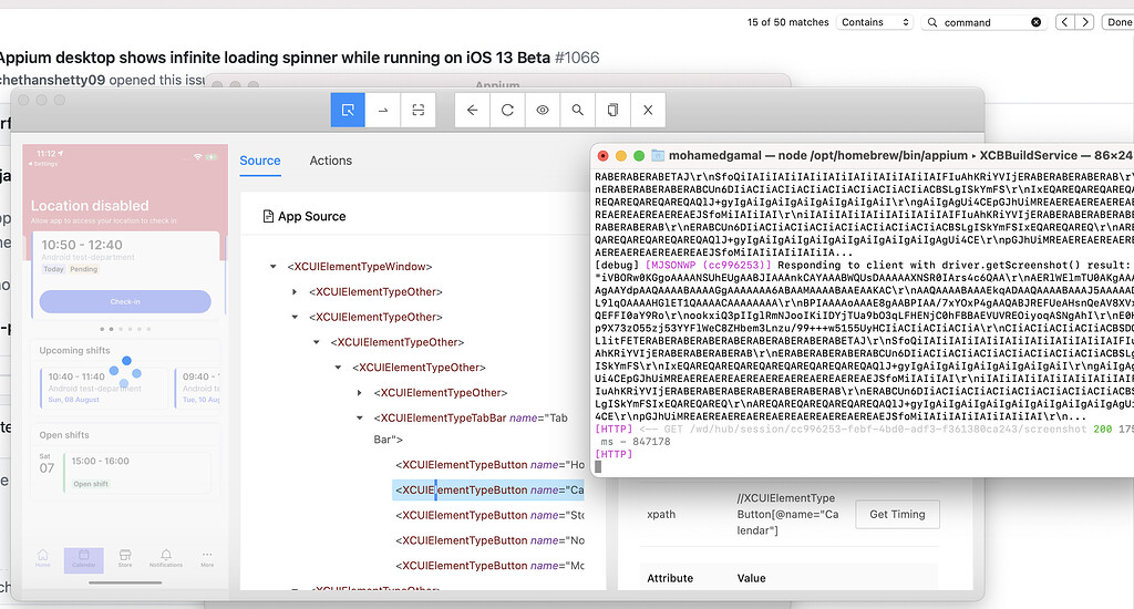The Appium desktop stuck when try to load screen for date picker iOS ... The Appium desktop stuck when try to load screen for date picker iOS ...