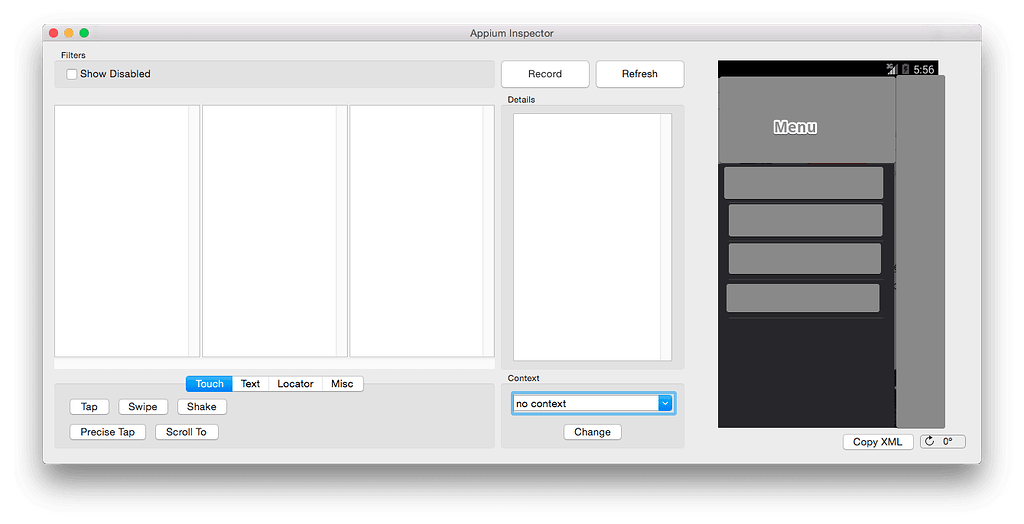 Android App: Empty appium inspector - Failed to Dump Window Hierarchy error - disappeared in 1.4 ...