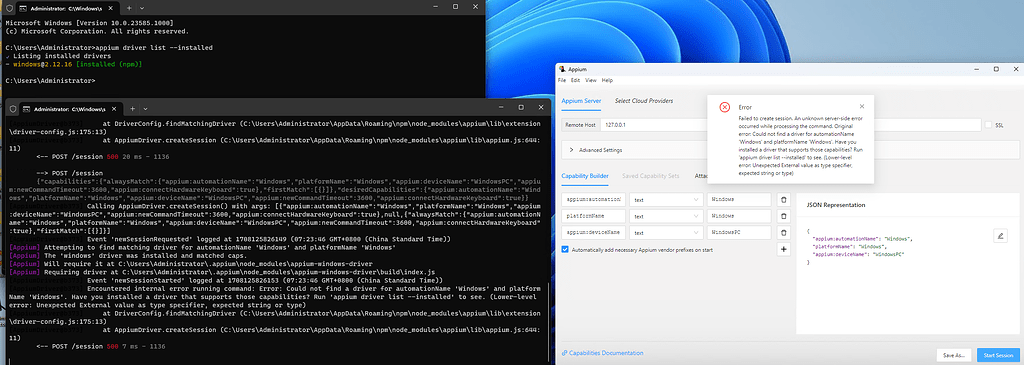 Appium Inspector - Could not find a driver for automationName 'Windows' - Issues/Bugs - Appium ...