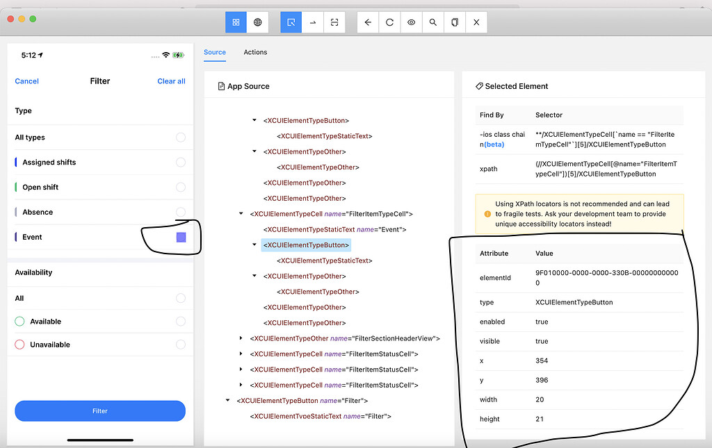How to check that checkbox is selected in iOS without attribute checked - Issues/Bugs - Appium ...