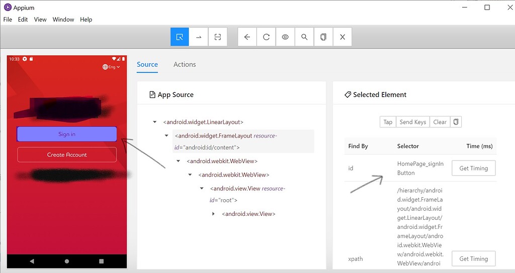 Unable to locate id elements in android app login page using search in ... Unable to locate id elements in android app login page using search in ...