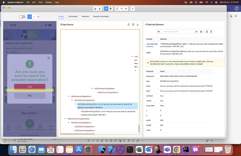 Appium Inspector is not able to locate a pop up for an APP in IOS device - - Support - Appium ...