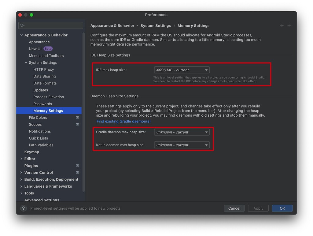 Why can't the amount of «-- RAM of the Android virtual device --» be increased? - Support ...