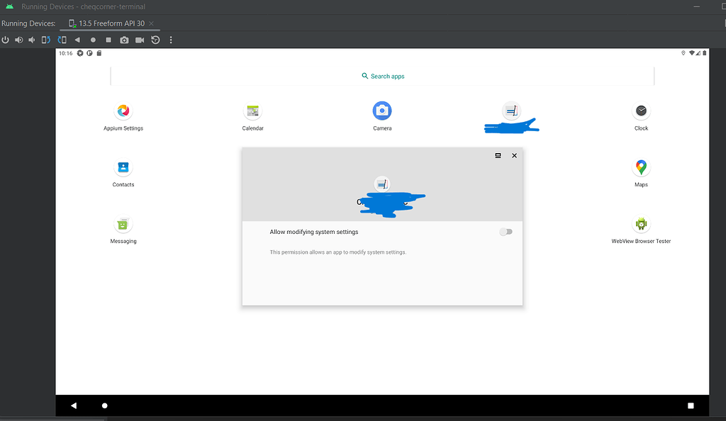 Allow modifying system settings page - Support - Appium Discuss