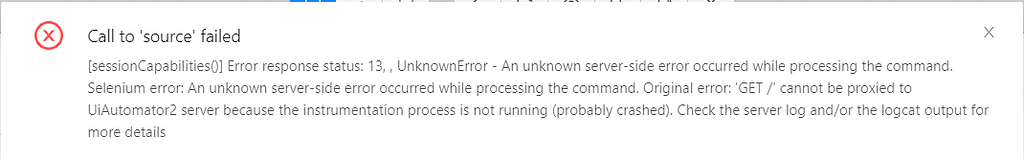 'GET /' cannot be proxied to UiAutomator2 server - Issues/Bugs - Appium Discuss