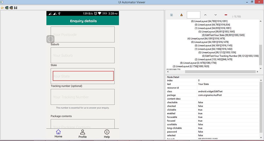 Not sending keys for one of the edit text element of same class of similar others - Support ...