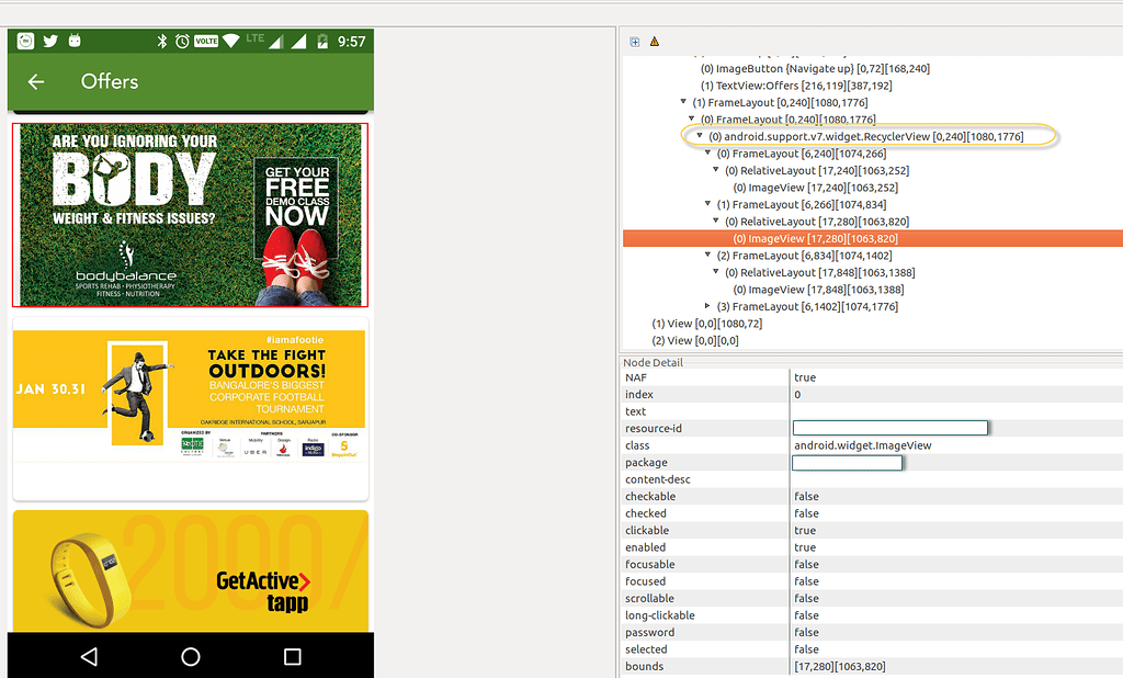 How to count all entries of recyclerview list in android app? - Support - Appium Discuss