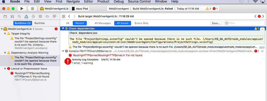 Getting Error Linker Command Failed With Exit Code 1 Use V To See