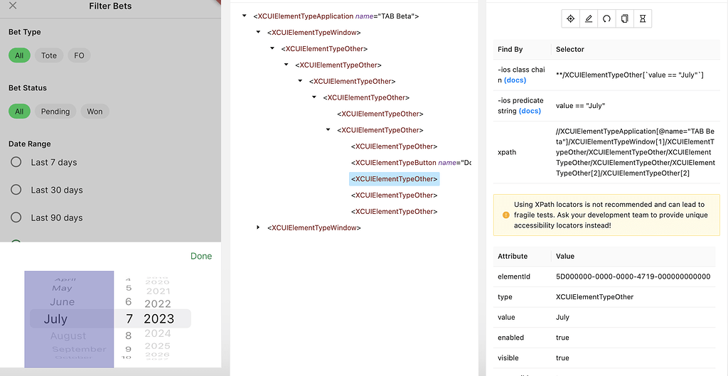 Flutter App Date Picker using CupertinoDatePicker library automation issue - Support - Appium ...