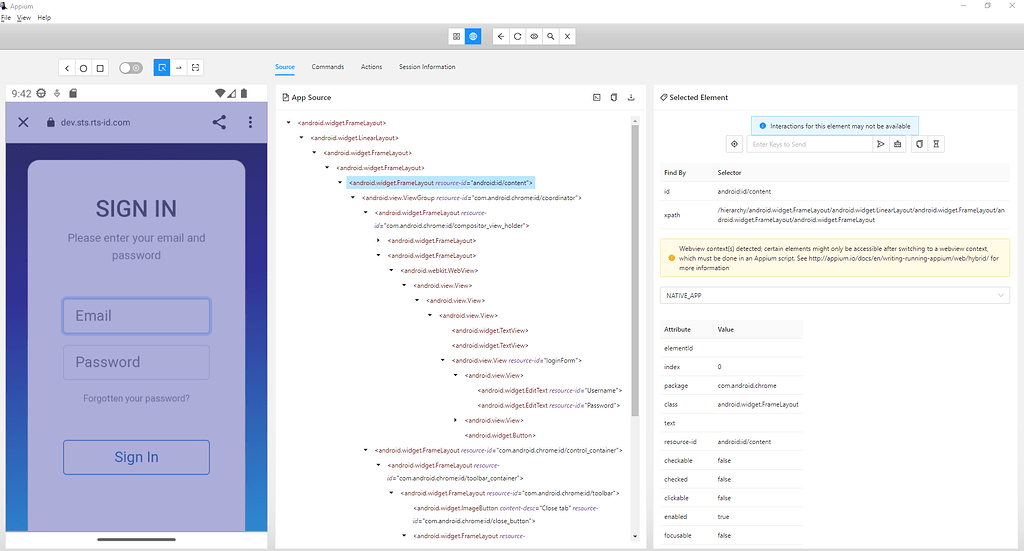 How to handle Sign-in via a mobile Browser - Support - Appium Discuss