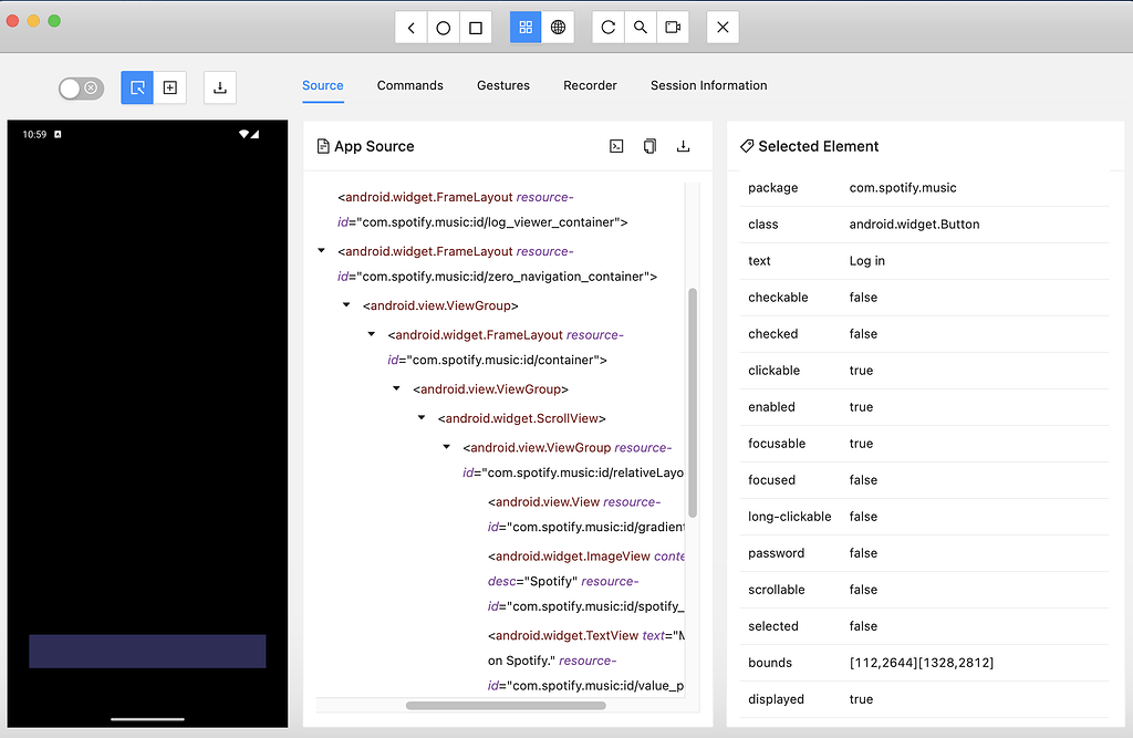 Emulator shown as black in Appium Inspector -- new! - Support - Appium Discuss