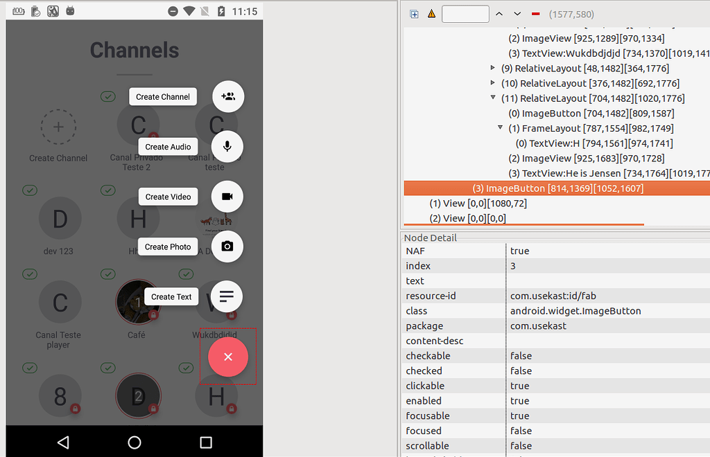 How click on options from floating action button - Support - Appium Discuss