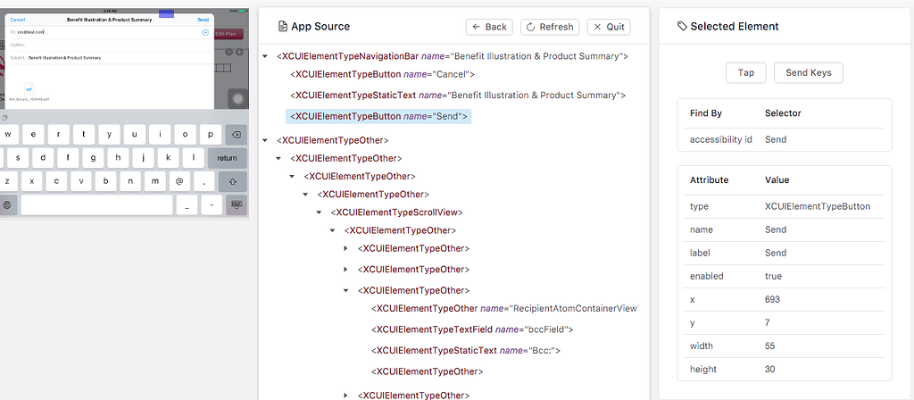 Appium Click Ios Send Email Button Not Working Issuesbugs Appium