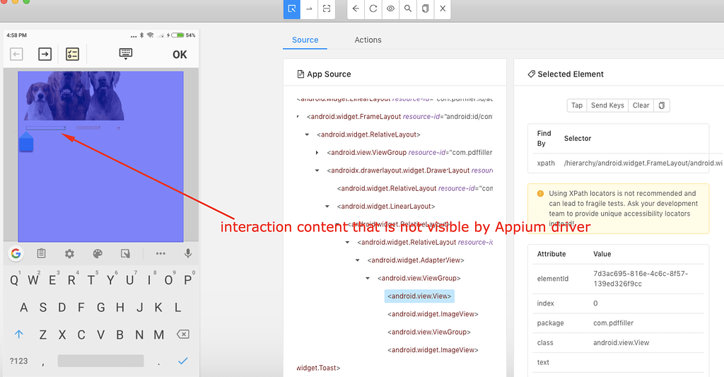 How to get access to android's "custom view" using UiAutomator2? - Support - Appium Discuss