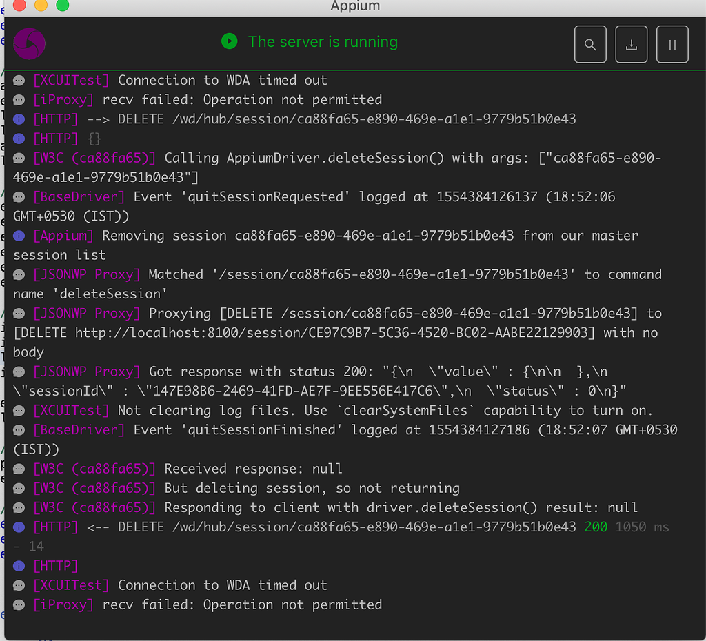Connection to WDA Timeout - Error Message - Support - Appium Discuss