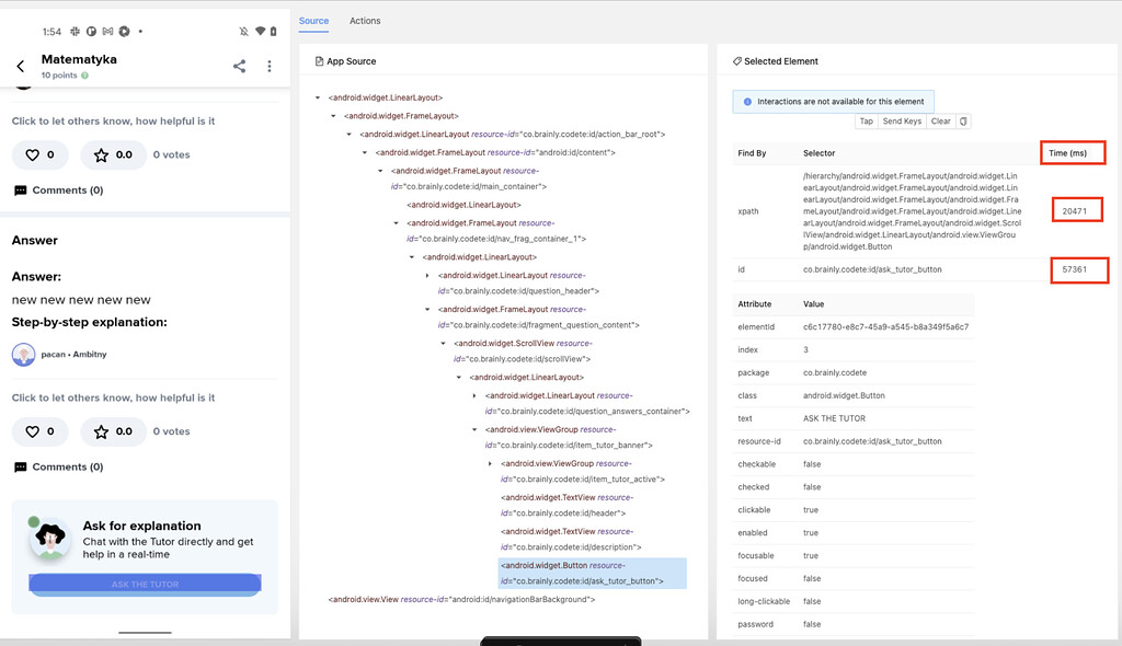 Extremely long time for finding element on Android app - Support ... Extremely long time for finding element on Android app - Support ...