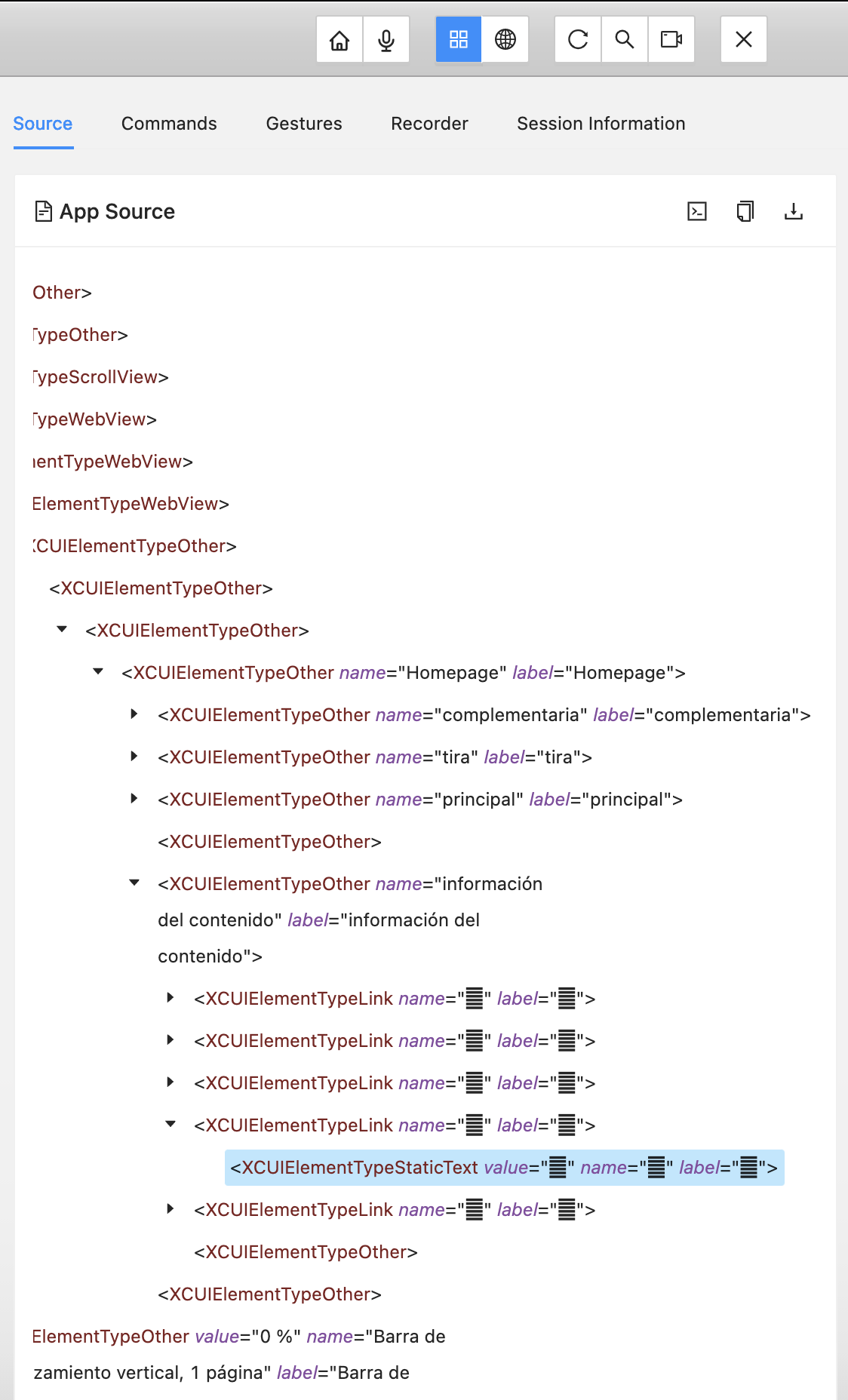 Native app - unable to read the name value of XCUITypeElementLink elements - Support - Appium ...
