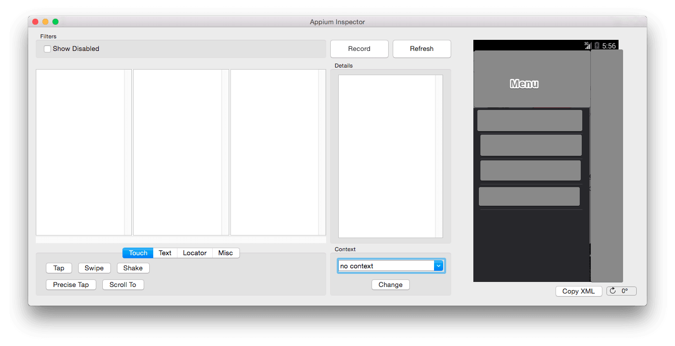Android App Empty Appium Inspector Failed To Dump Window Hierarchy