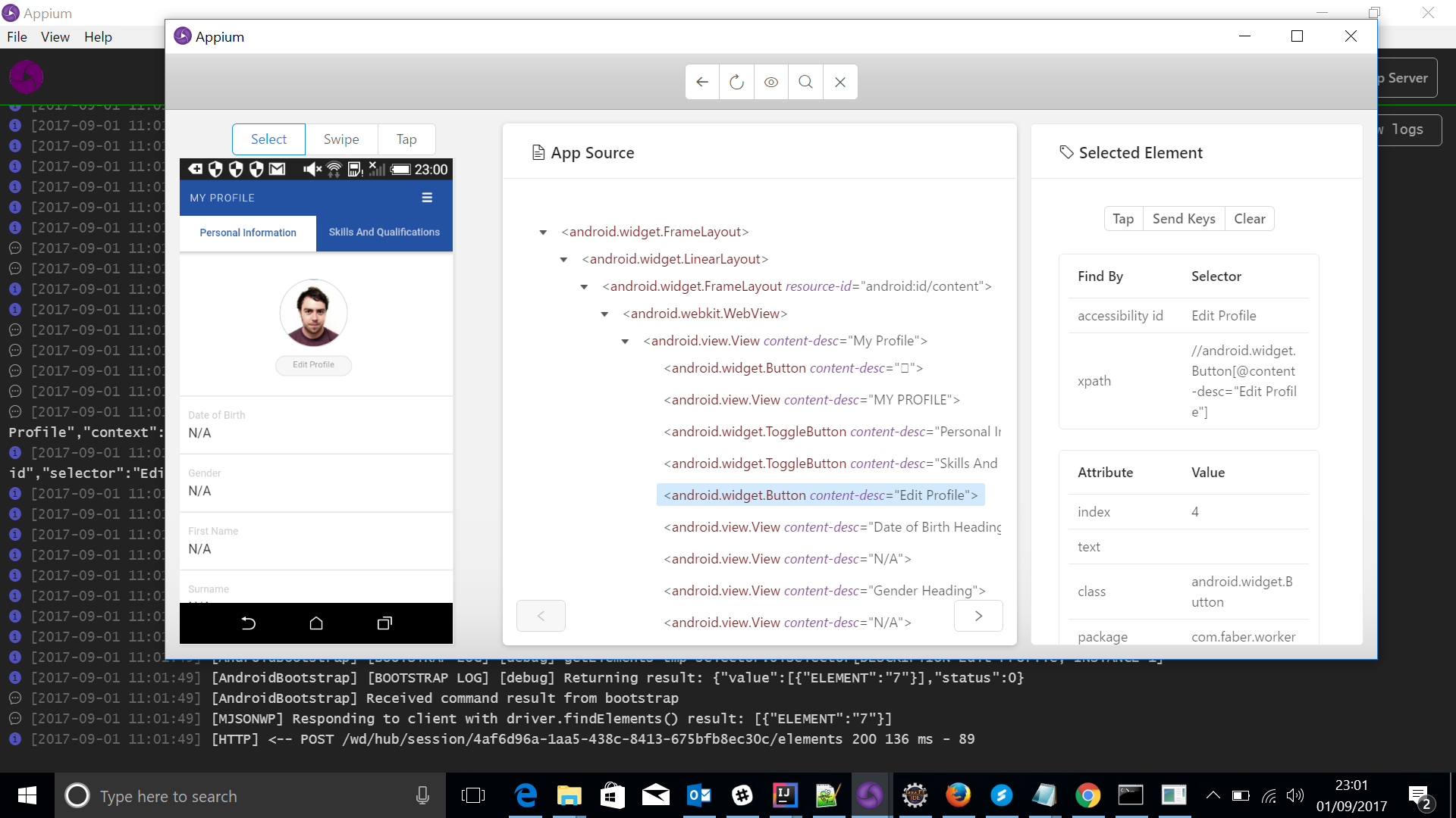 Mobile Testing With Appiumandroid Buttion Click Not Working Since